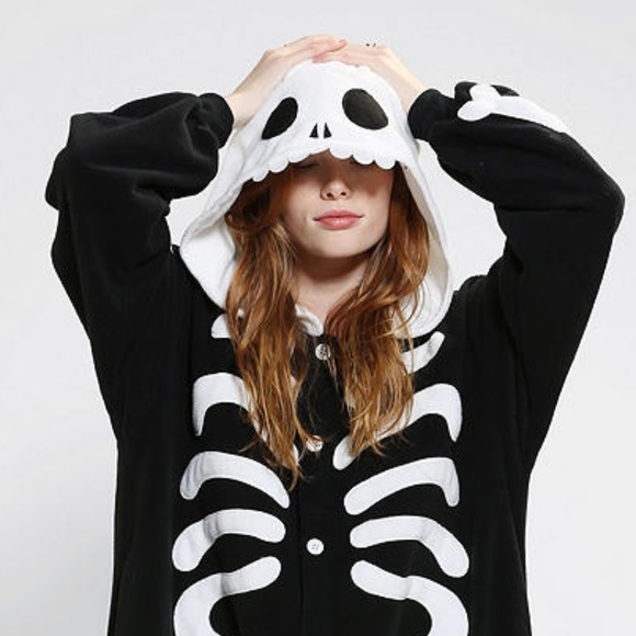 Intimates & Sleepwear | New Skull Skeleton Onesie Kigurumi Pajama ...